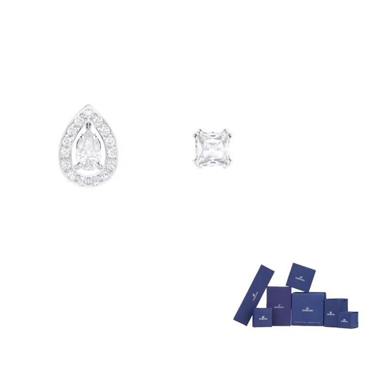 Серьги пусеты SWAROVSKI, кристаллы Swarovski