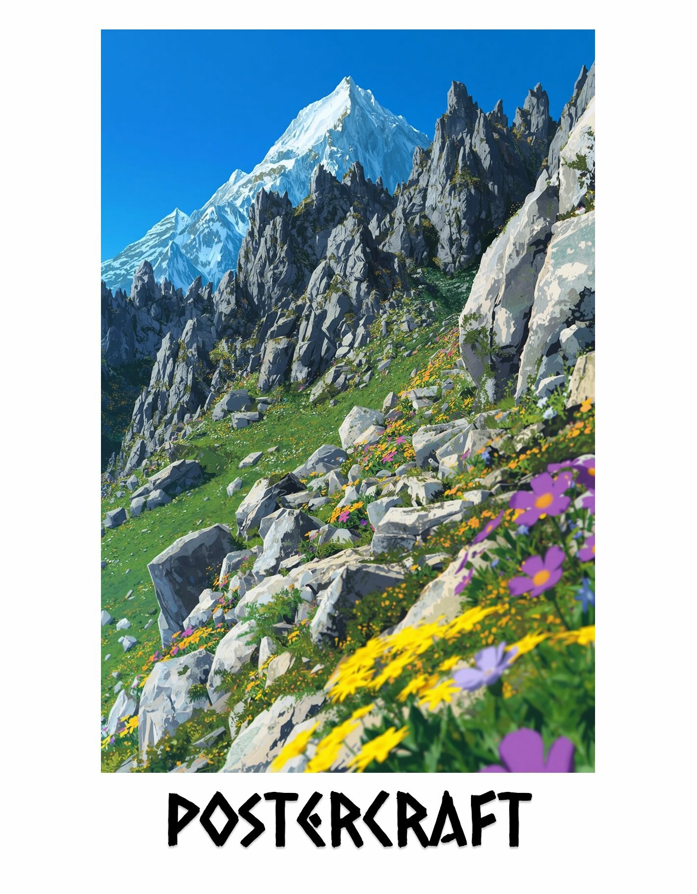 Постер "Гора, Горы", 29.7х42см, А3, глянцевый