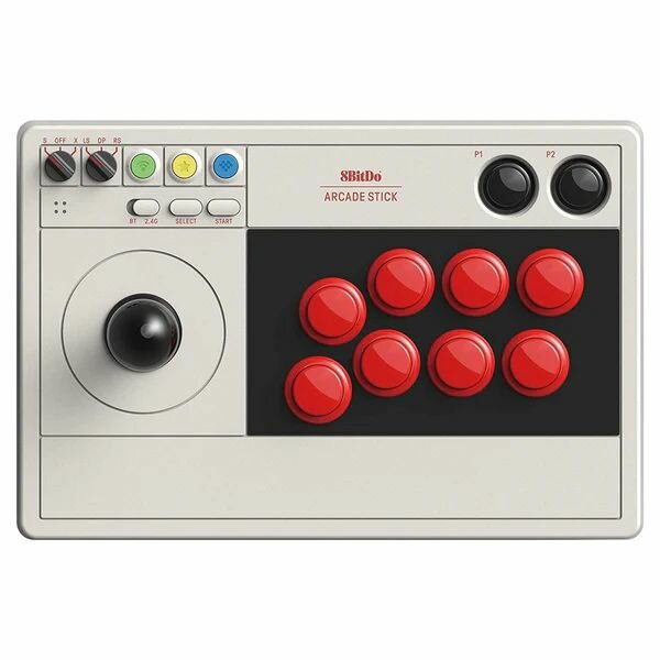 8BitDo Геймпад Arcade Stick, Bluetooth, Проводной, белый — фото 1
