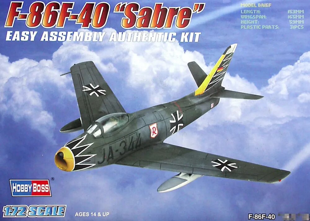 HOBBYBOSS 80259 1/72 F-86F-40 "Sabre" сборная модель самолета