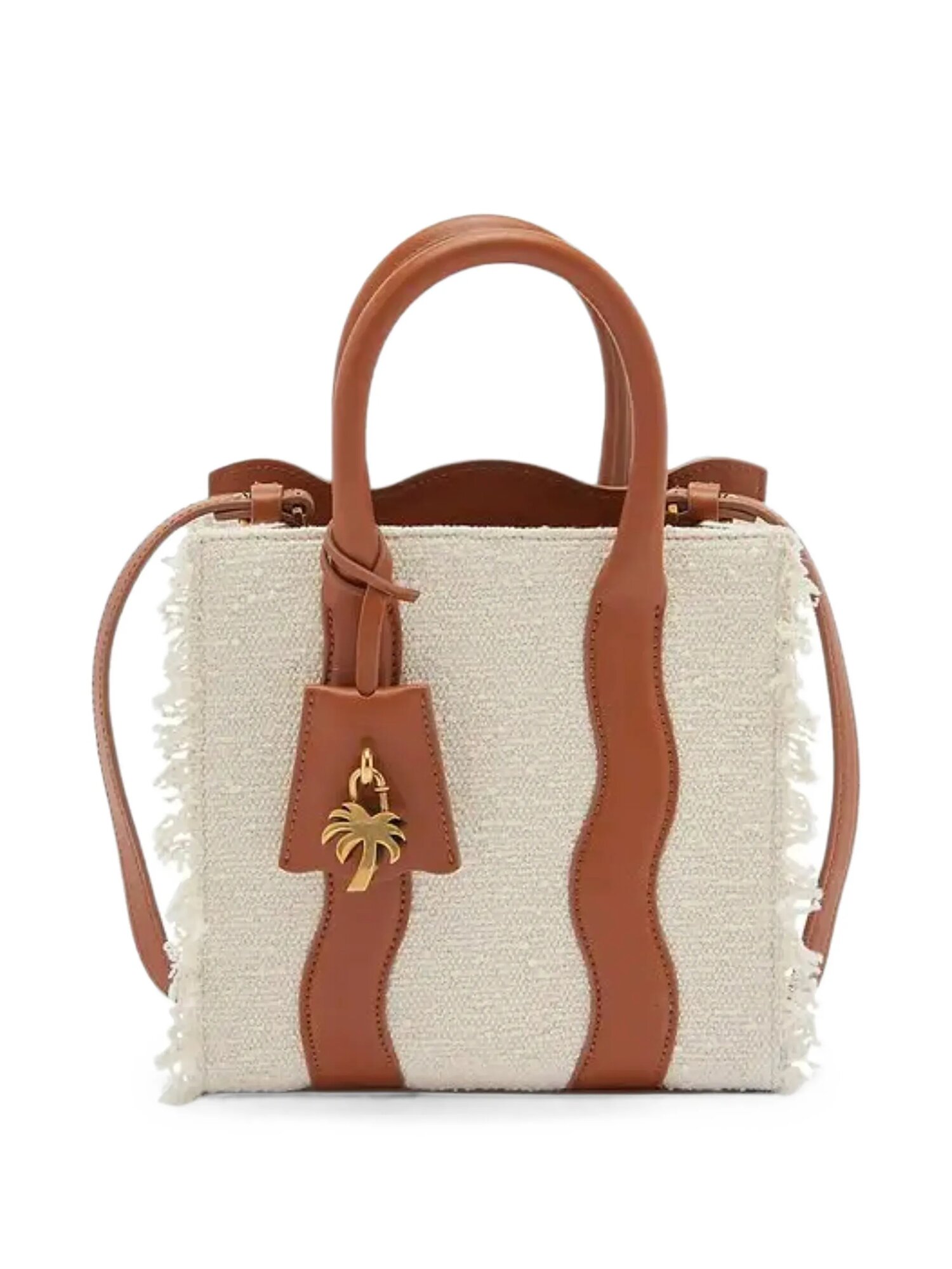 Сумка Mini Palm Beach frayed-trim tote bag