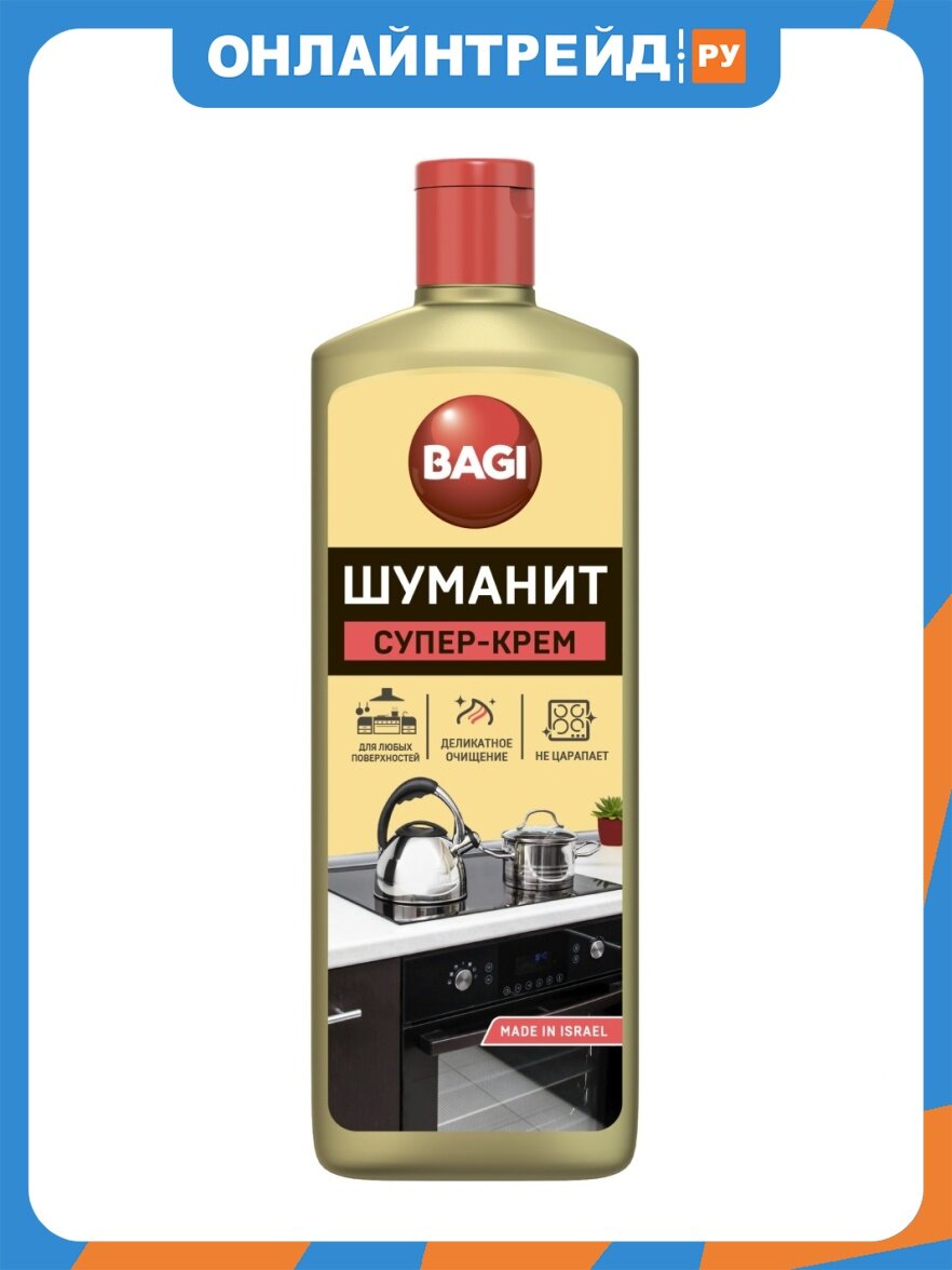 Чистящее средство Bagi шуманит Супер-крем для кухни и ванной, 350 мл