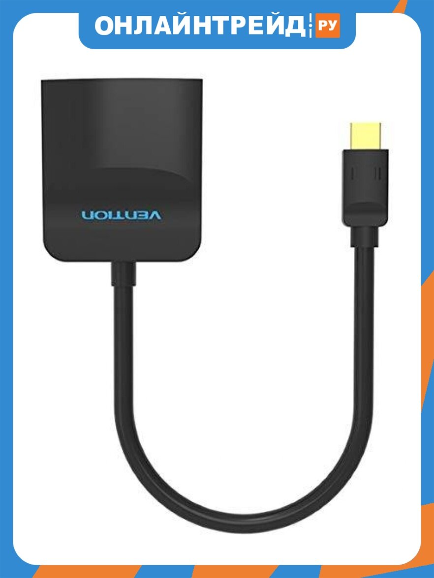 Адаптер-переходник Vention mini DisplayPort 20M > HDMI F (чёрный)