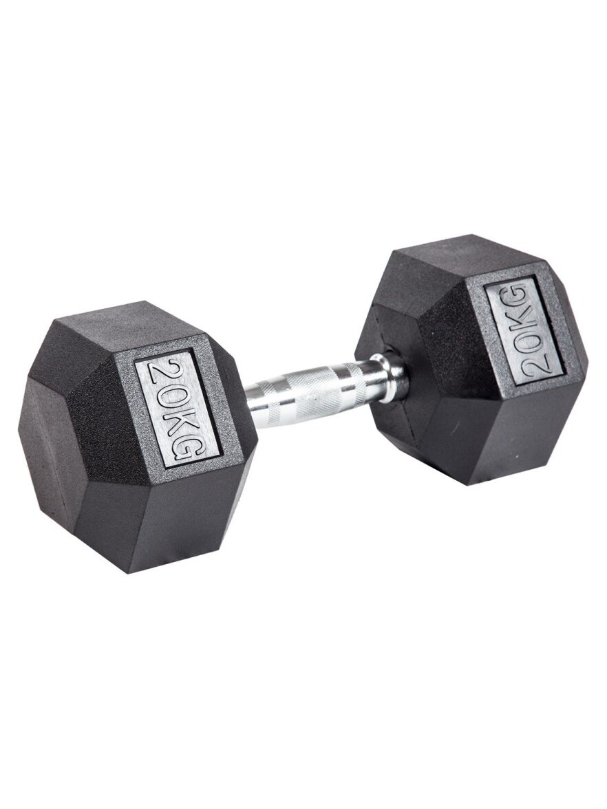Гантель неразборная Victoryfit гексагональная 20 кг