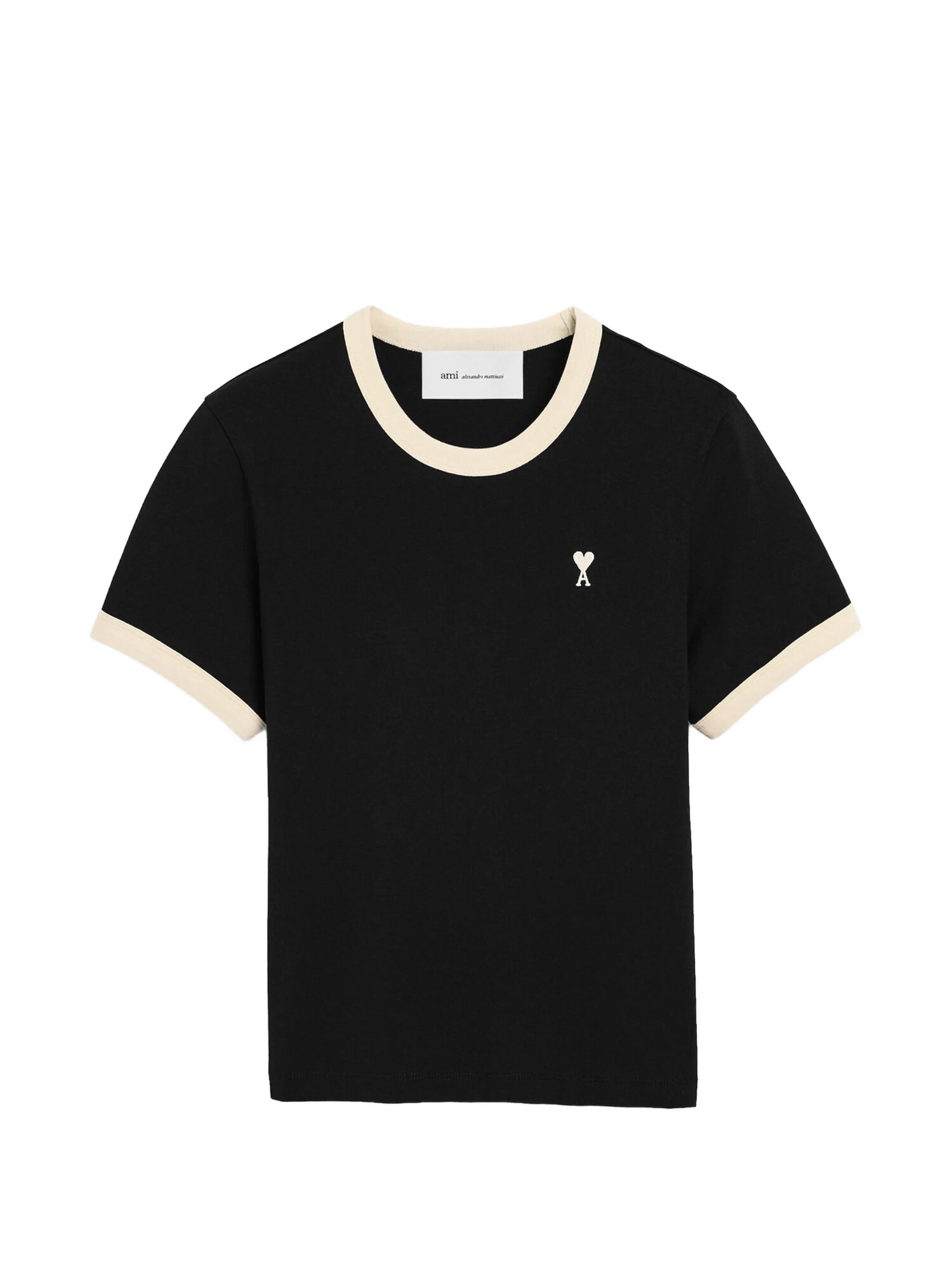 Футболка Contrasted cotton T-shirt with Ami de Coeur
