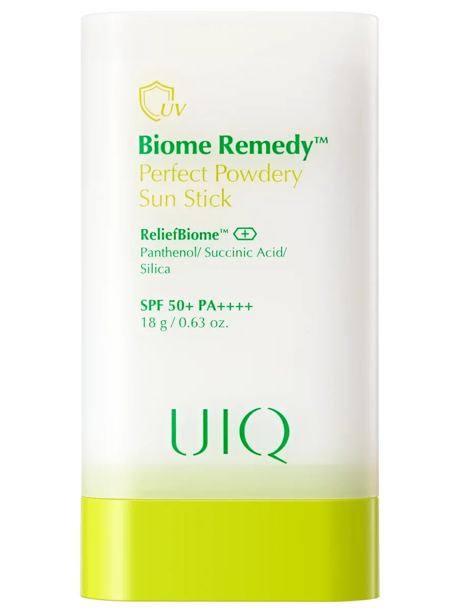 UIQ Пудровый солнцезащитный стик SPF50 Biome Remedy Perfect Powdery Sun Stick 18 гр