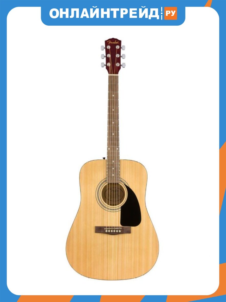 Акустическая гитара Fender FA-115 Dread Pack V2, с медиаторами, струнами, ремнём, натуральный