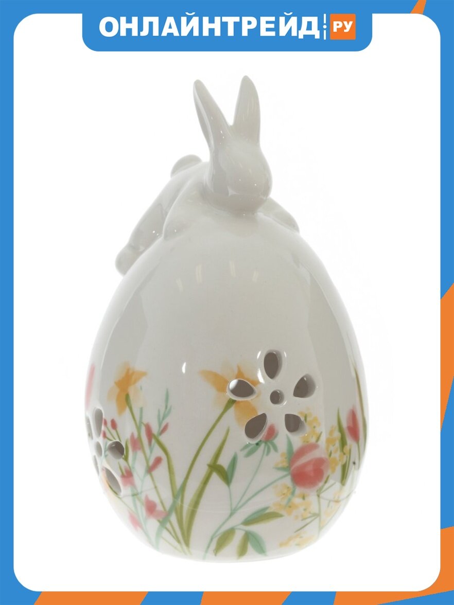 Фигурка декоративная Remeco Collection "Заяц на яйце", L9 W9 H15 см (819278)