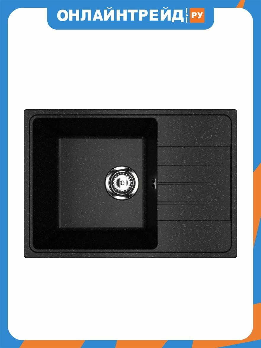 Кухонная мойка Practik PR-M 600-004 черный оникс