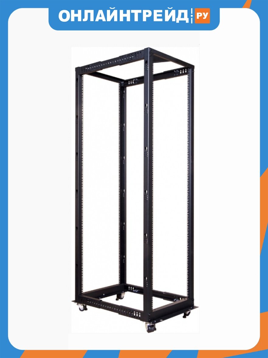 Стойка двухрамная Lanmaster TWT-RACK2-42U-ADJ 42U, 560-1020, черная