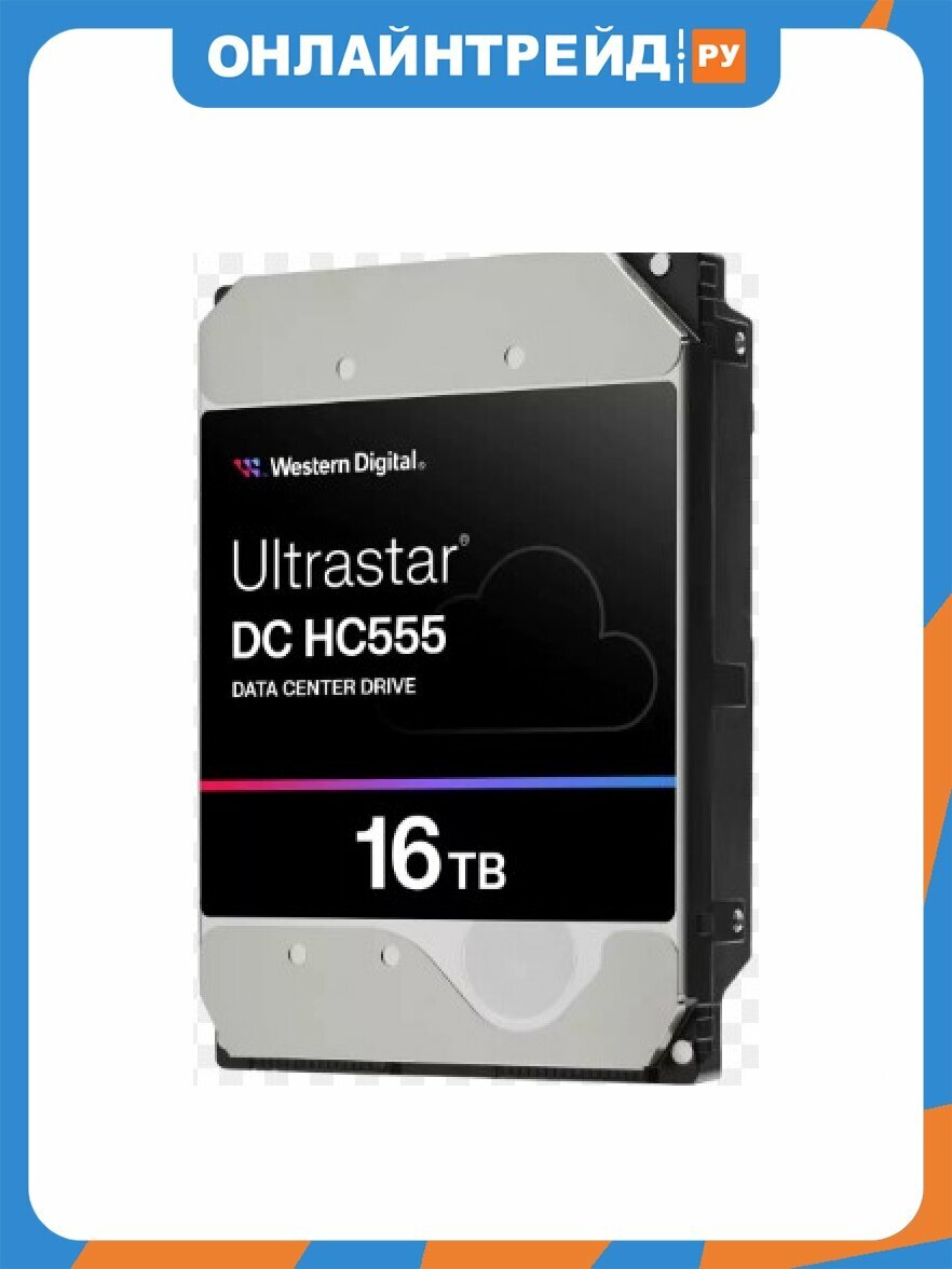 Жесткий диск Western Digital 3.5" 16.0Tb SATA 6Gb/s 512Mb 7200rpm WD Ultrastar DC HC555 (WUH722016CLE6L4)