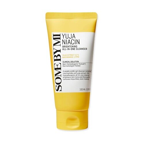 SOME BY MI Осветляющий гель для умывания Yuja Niacin Brightening All-In-One Cleanser, 100 мл