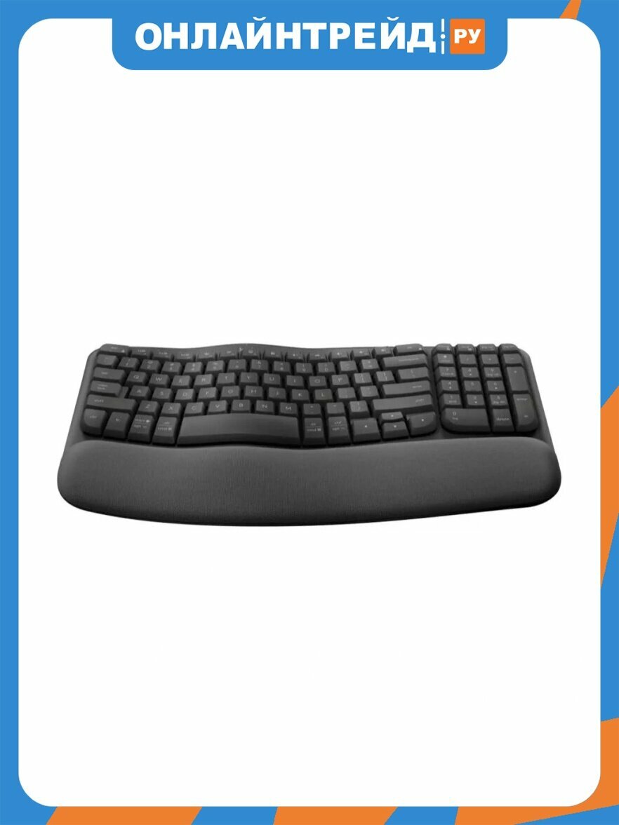Клавиатура Logitech Wave Keys Cordless BT slim Ergo LED черный (920-012319)