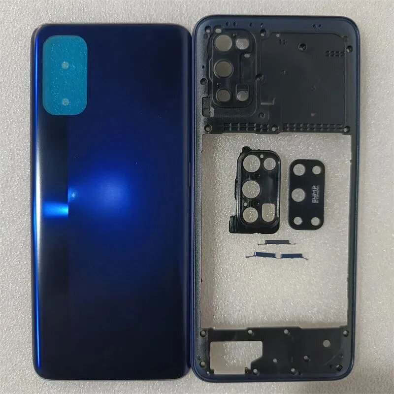 Корпус Для Realme 7 Pro (средняя часть, стекло камеры в рамке и задняя крышка)