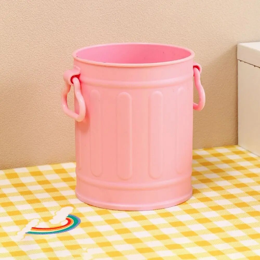 Розовая настольная урна для мелочей, Pink-With sticker