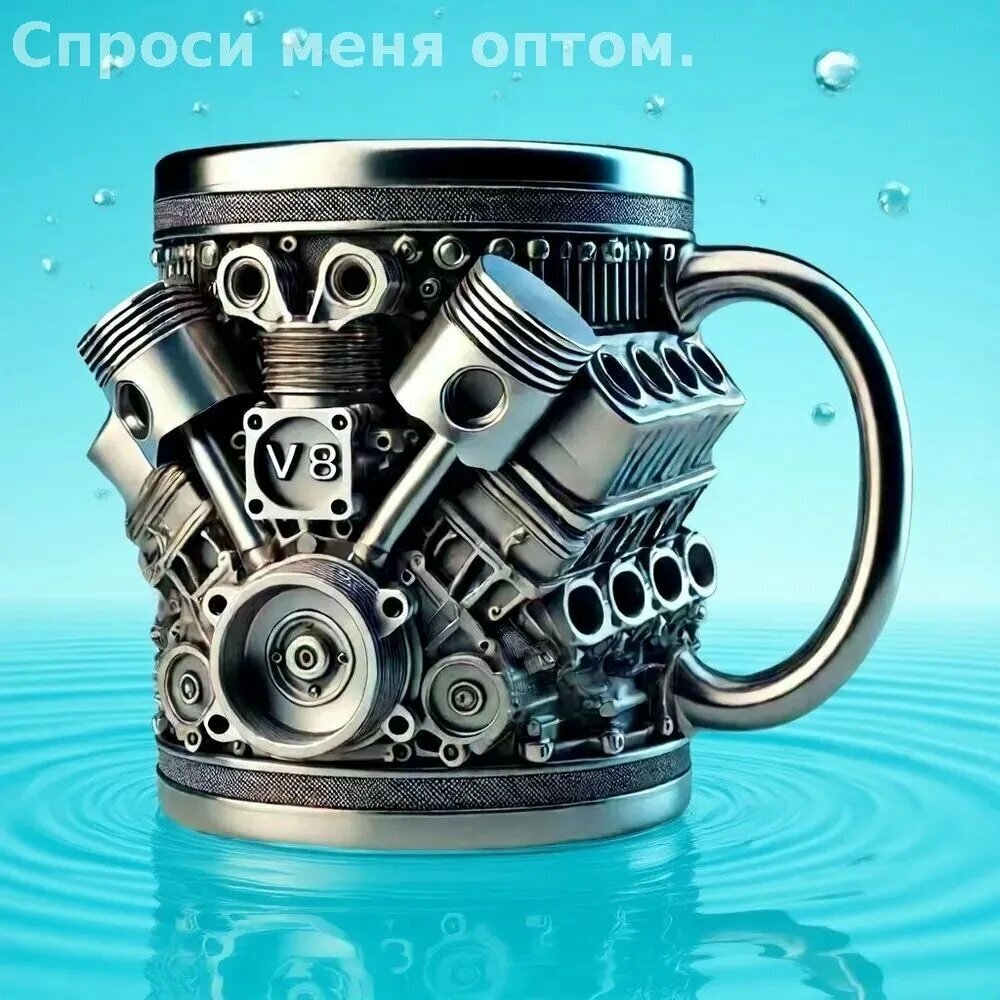 Кружка "Двигатель V8", 300 мл, 1 шт