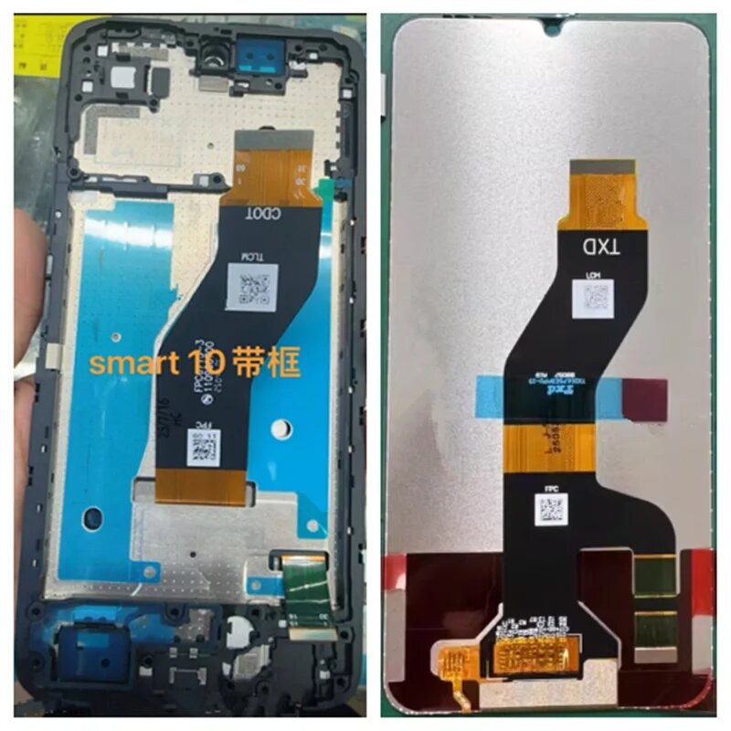 Дисплей для Infinix Smart 10 X6725, ЖК-дисплей с сенсорным экраном и дигитайзером в X6725 With Frame