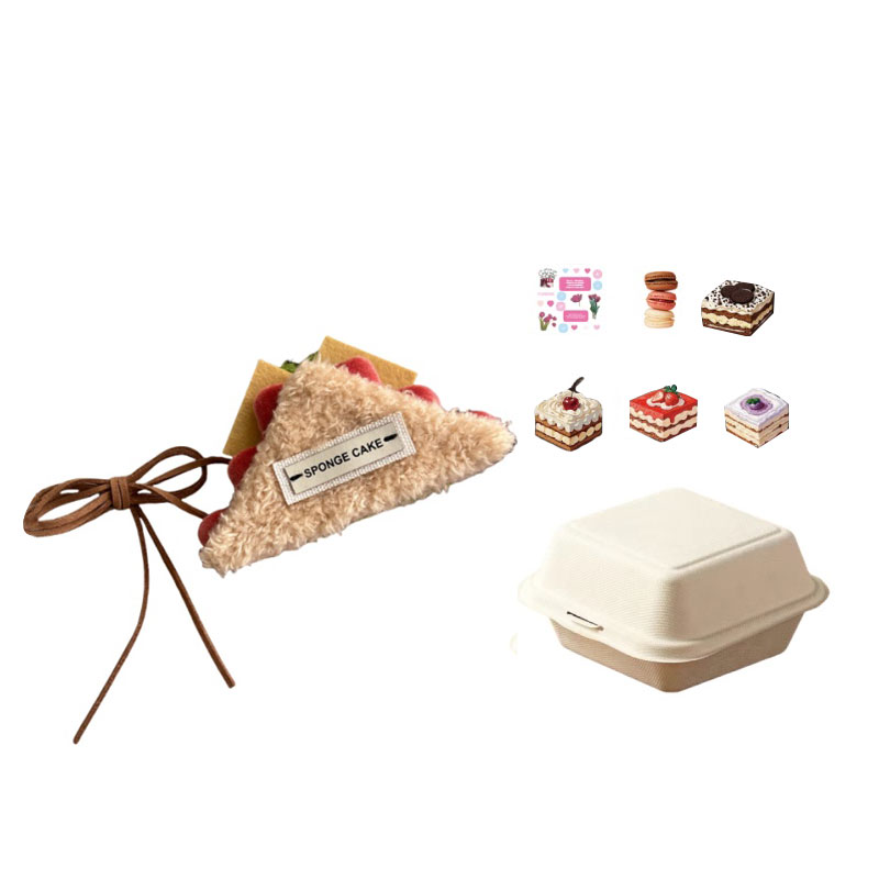 Кукла унисекс YANGWAWAHEXIAOXIONGTIAOWU, десертный домик, 15CM EU, Sandwich Charm+Cake Box+Random Sticker