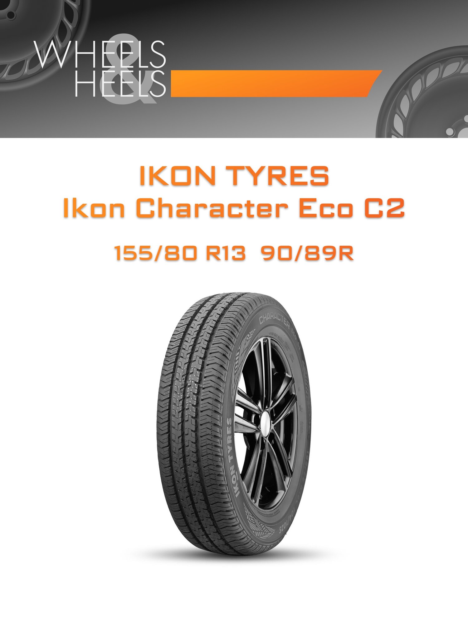 Шина автомобильная Ikon Tyres Ikon Character Eco C2 155/80 R13 90/89R SUMMER, летняя, универсальная