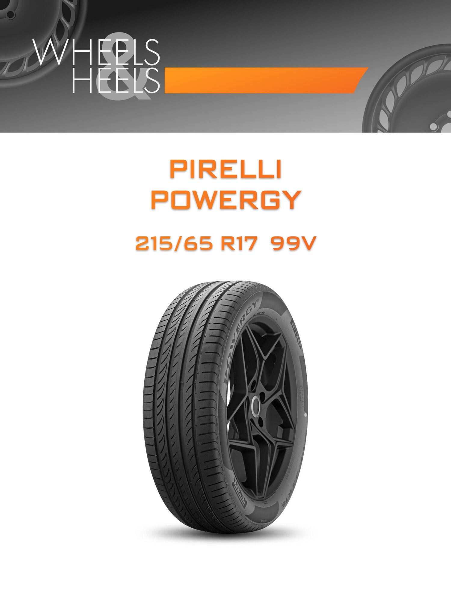 Шина автомобильная Pirelli POWERGY 215/65 R17 99V SUMMER, летняя, универсальная