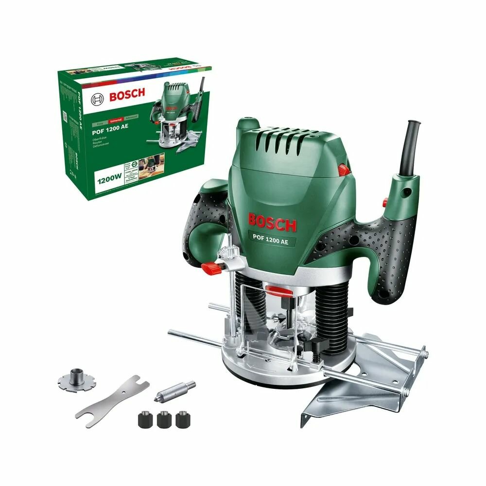 Фрезерная машина Bosch POF1200AE, вертикальная, 1200Вт, 55мм, 1-12000/2-28000об/мин