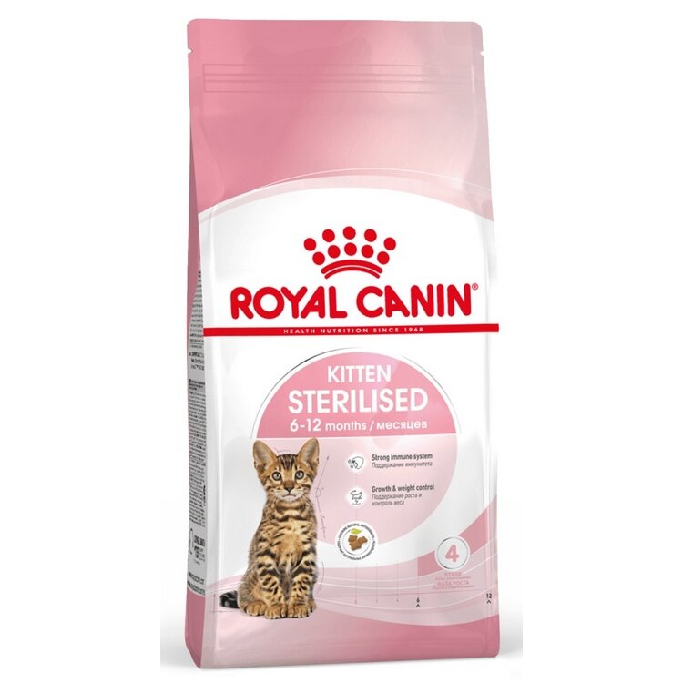 Royal Canin Kitten Sterilised / Сухой корм Роял Канин Киттен Стерилайзд для Стерилизованных и кастрированных Котят в возрасте до 1 года фас. 400 г