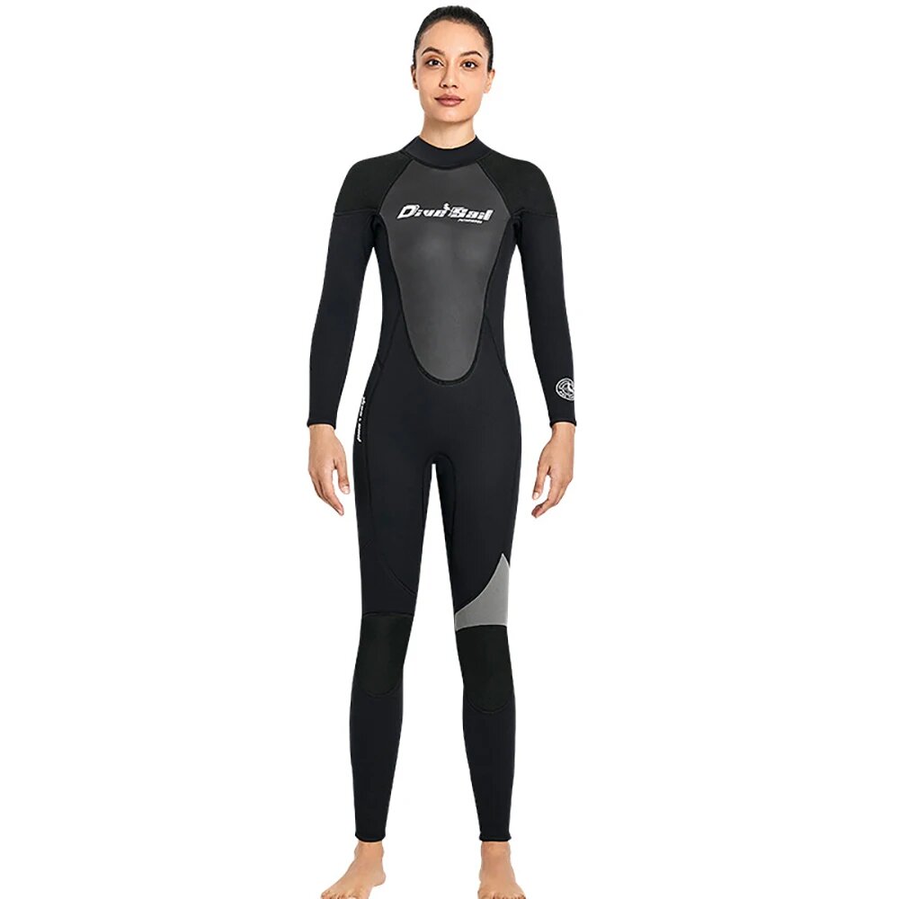 Гидрокостюм DIVE&SAIL 3мм неопрен для дайвинга и серфинга S, Black-Women