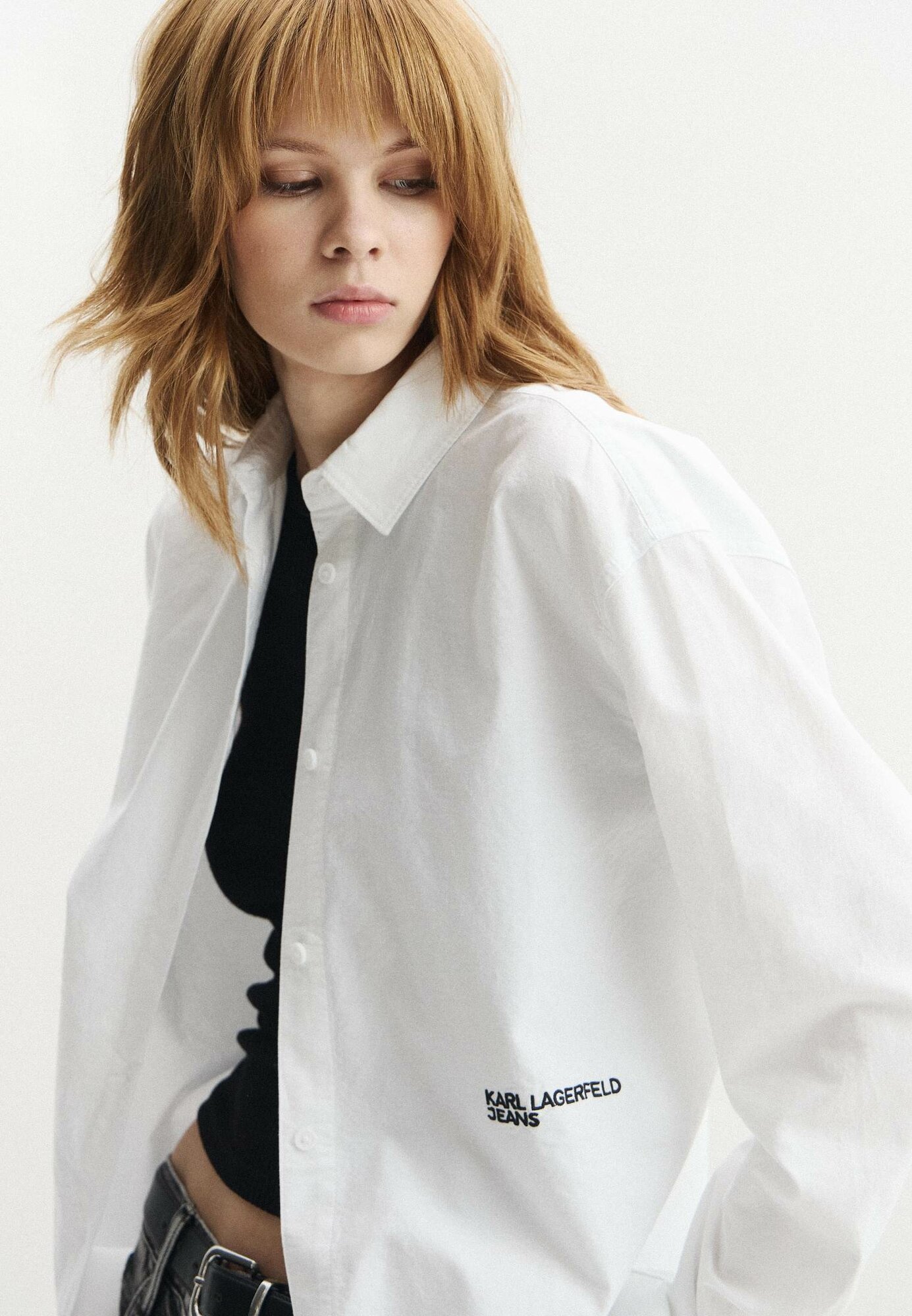 Блуза KARL LAGERFELD JEANS, размер M, белый — фото 1