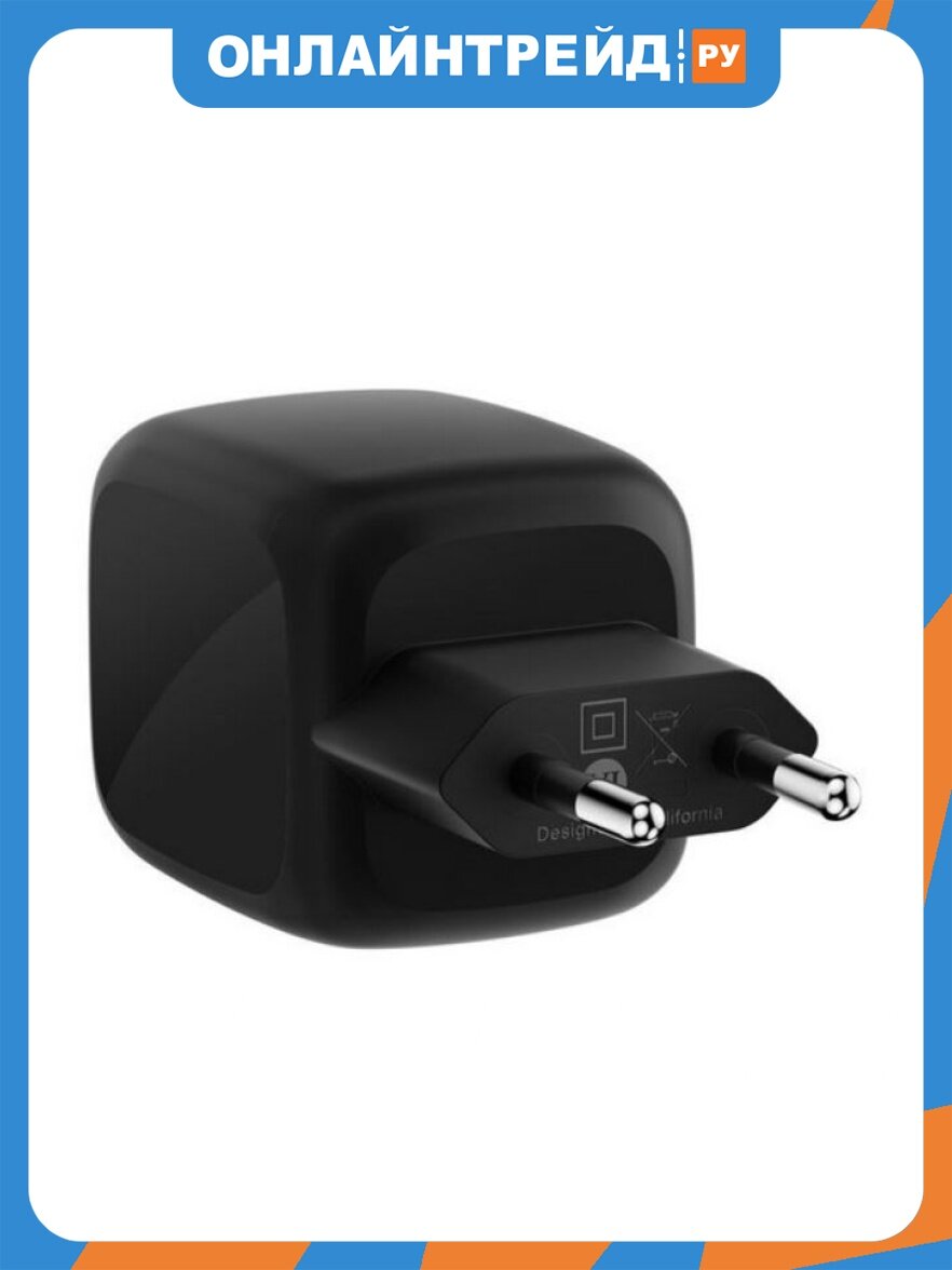 Сетевое зарядное устройство Belkin 67Вт, Boost Charge Pro, 2*USB-C, Gan, черный
