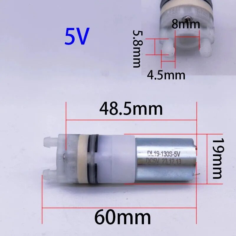 Круглый водяной насос 5V/12V, подходит для мини-насоса, робот-пылесос