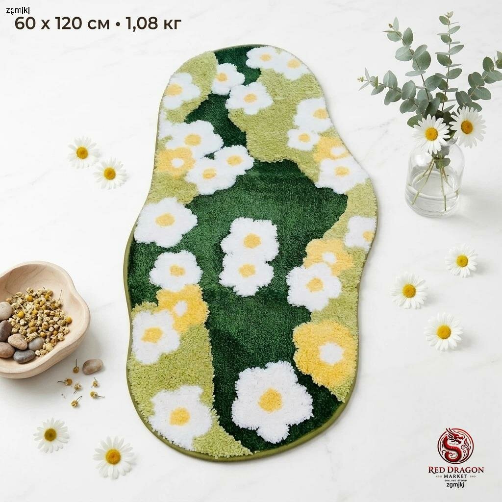 Уютный мягкий напольный ковёр для спальни 60×120 см, противоскользящий