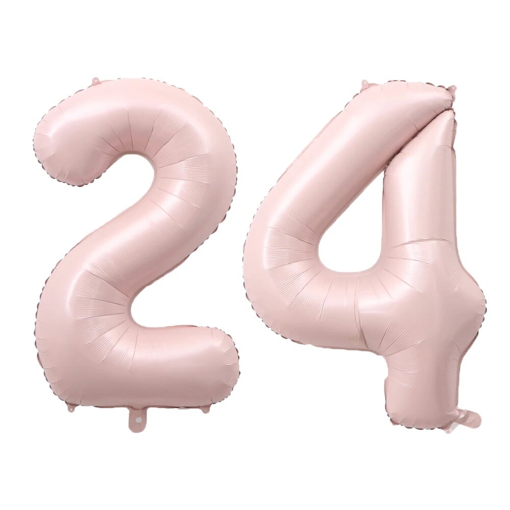 Розовые шары цифры 24