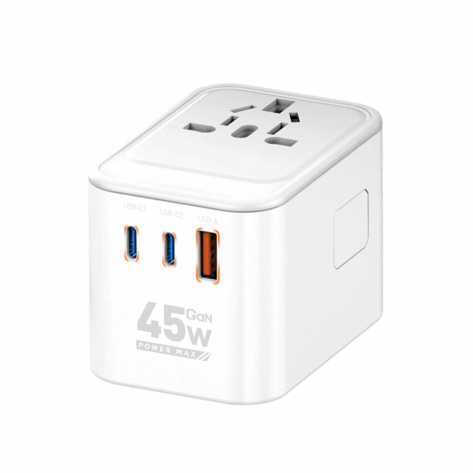 Универсальный адаптер для путешествий 45W 65W с 3 USB