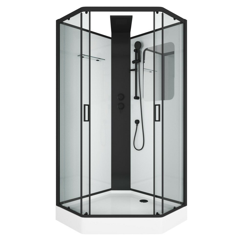Душевая кабина Grossman Elegans GR251D (90х90х217) дверь раздвижная,5 мест