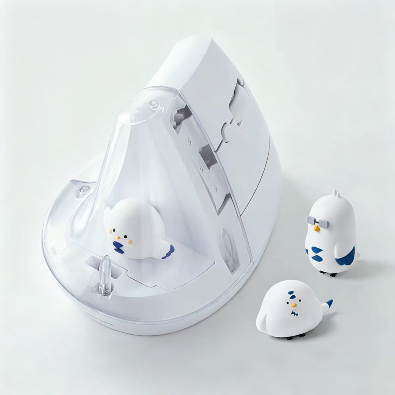 Эргономичная Bluetooth-мышь SANWA с прозрачным корпусом для размещения DIY аниме-фигурок