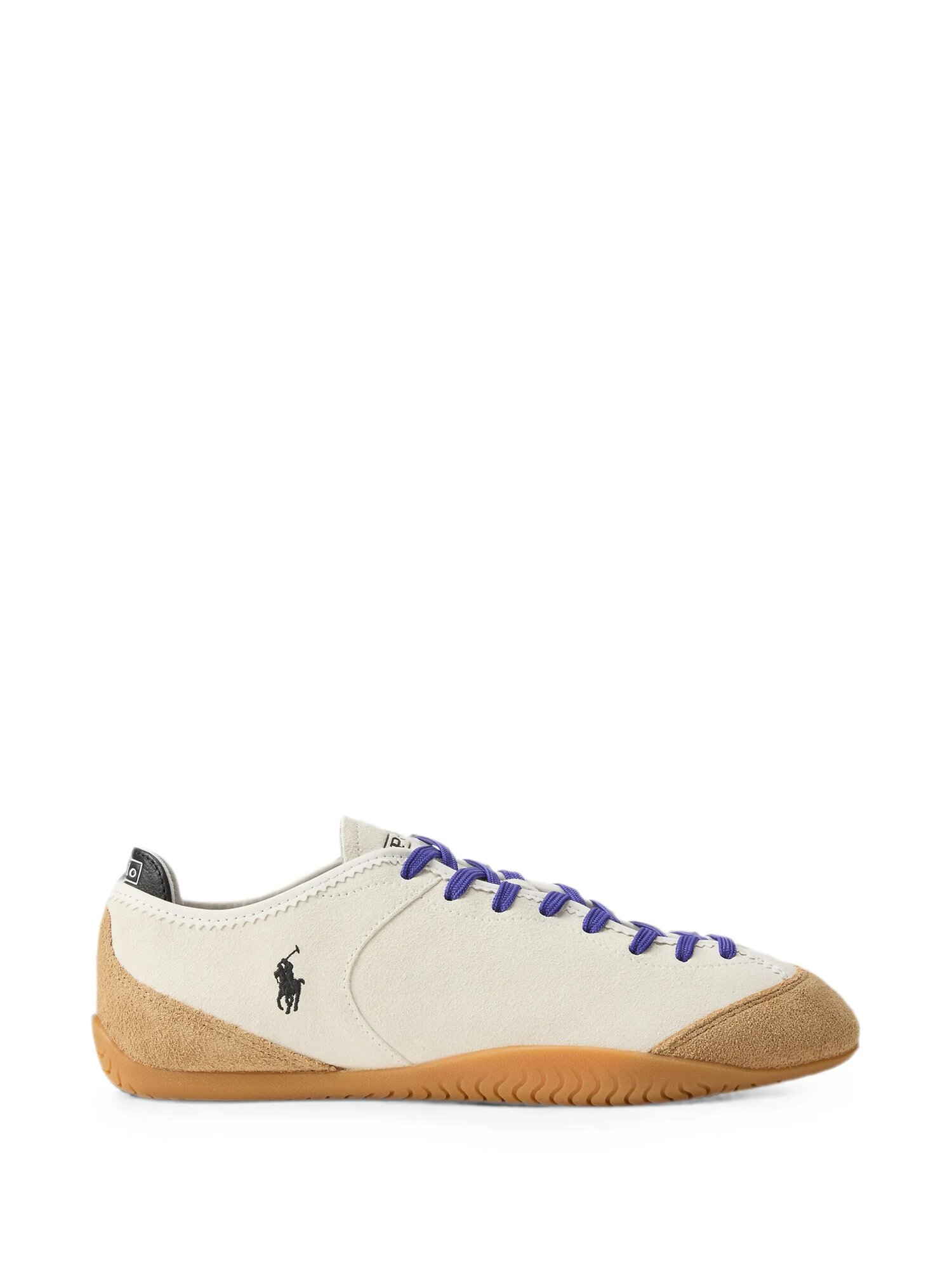 Кроссовки Suede-panelled logo-embroidered sneakers