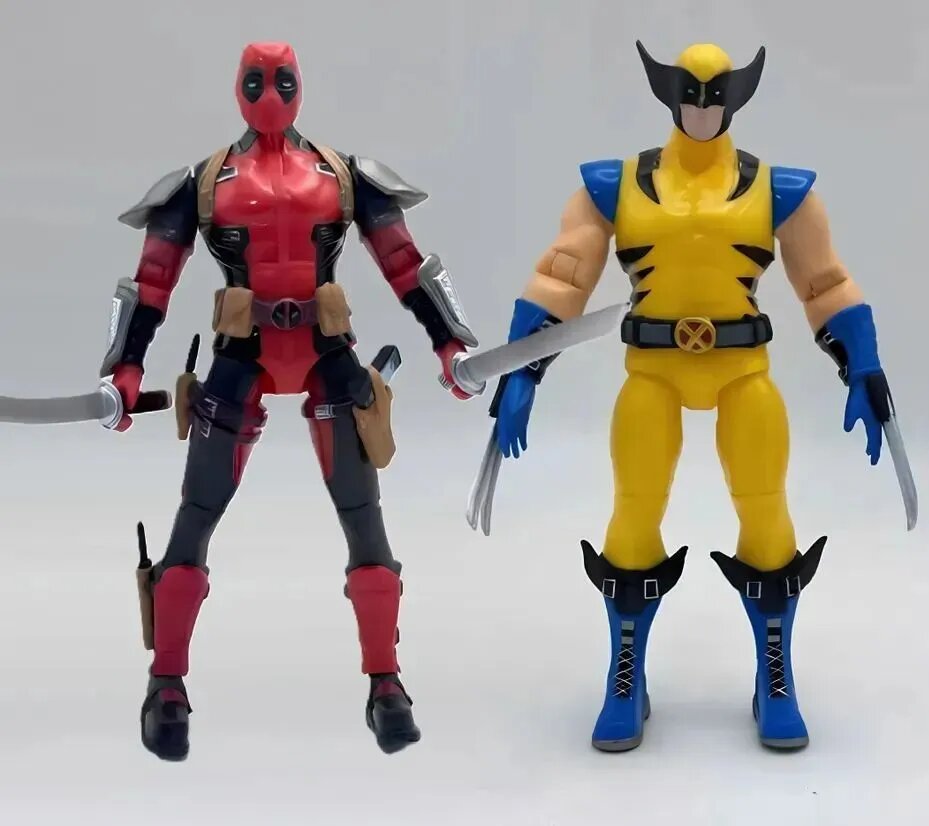 Набор фигурок Марвел Люди Икс Росомаха + Дэдпул / X Men Wolverine + Deadpool 2шт (18см, пакет)