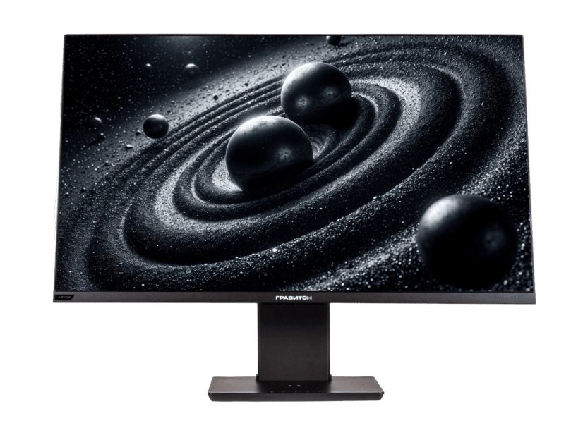 Монитор Монитор «Гравитон» серия автор МН27П 27", IPS, 2560x1440, 178°/178°, 5мс, 300кд/м, 120Гц, Type-C PD65W, DP1.4 x 1, HDMI2.0 х 1, USB-А3.1 х 2, USB-В х 1, Audio out уц-5-3