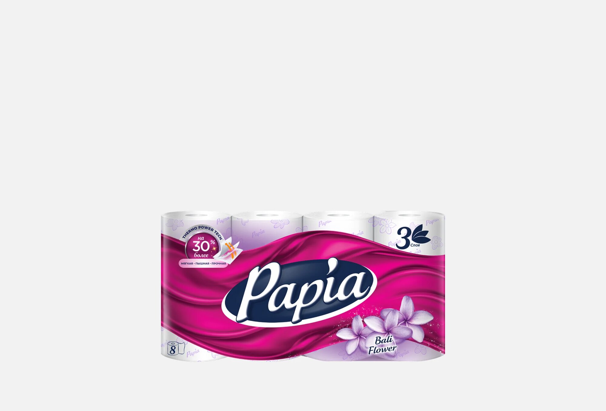 PAPIA Bali flower Туалетная бумага 8 шт