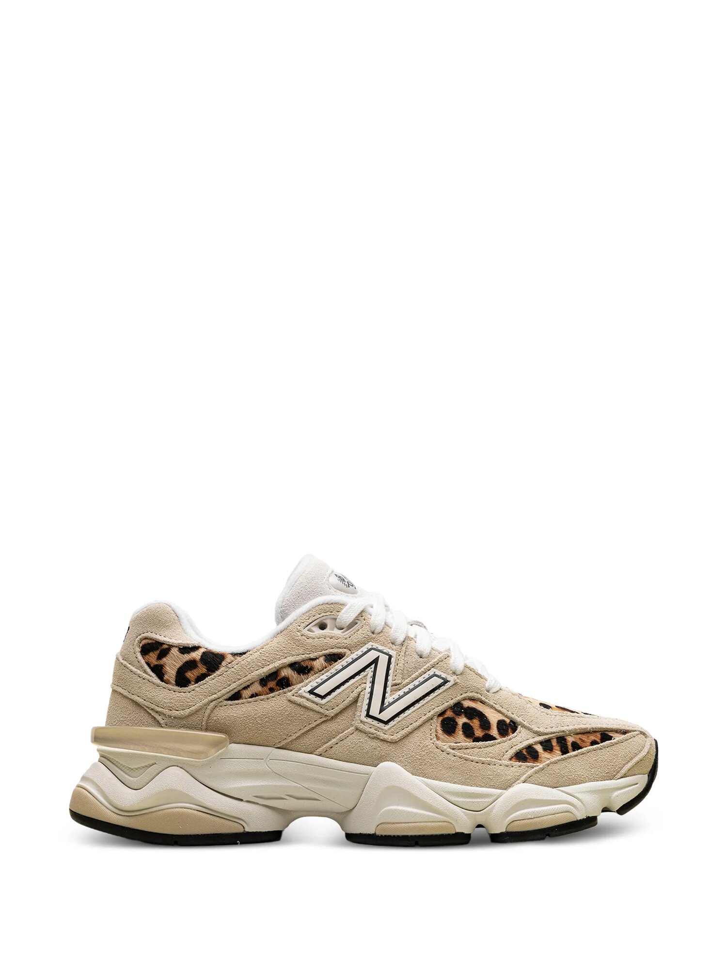 Кроссовки New Balance 9060 leopard-print sneakers, размер 4,5 US, разноцветный