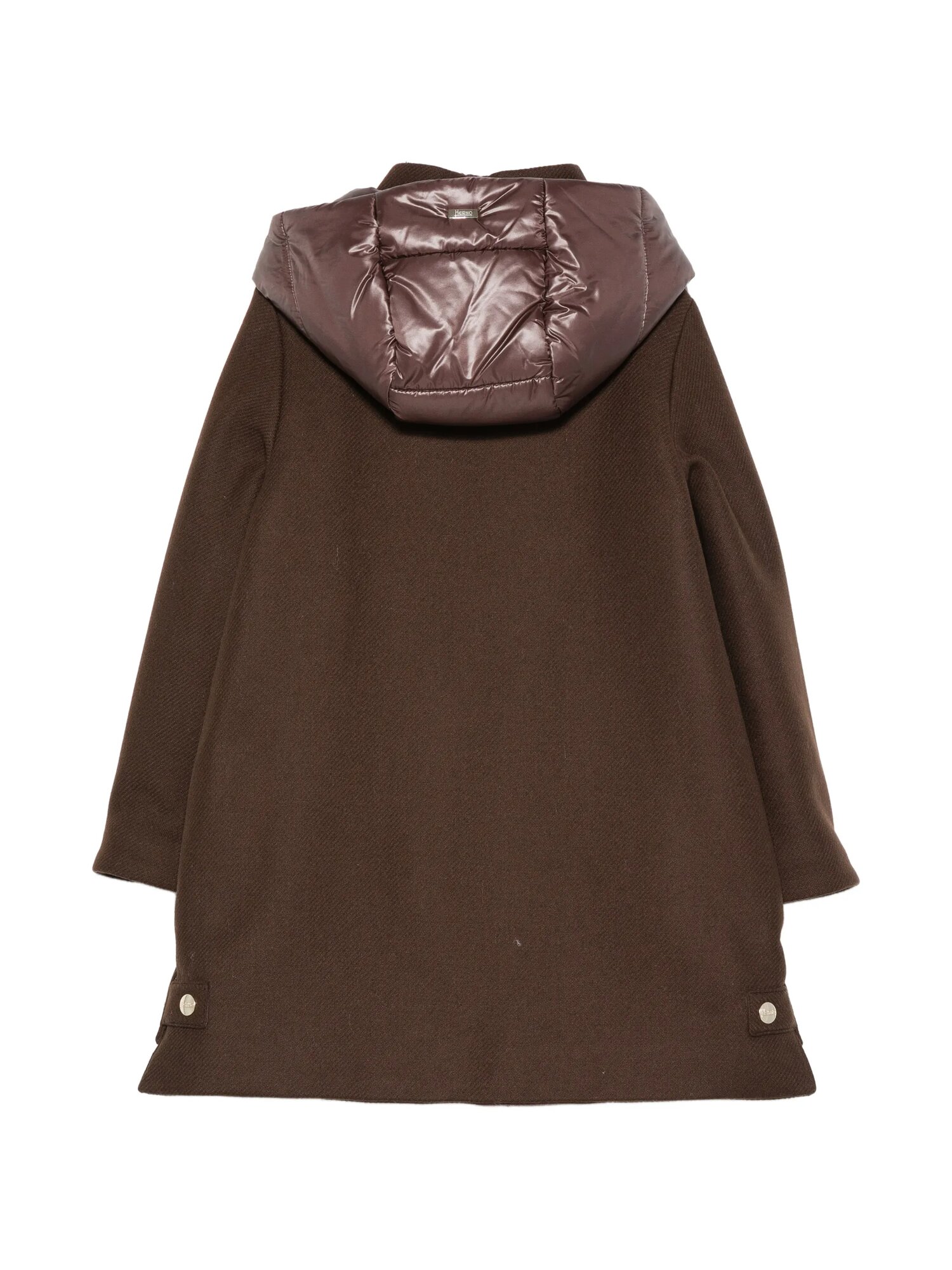Куртка Herno Quilted-panel hooded jacket, размер 10 лет, коричневый/серый/оранжевый — фото 1