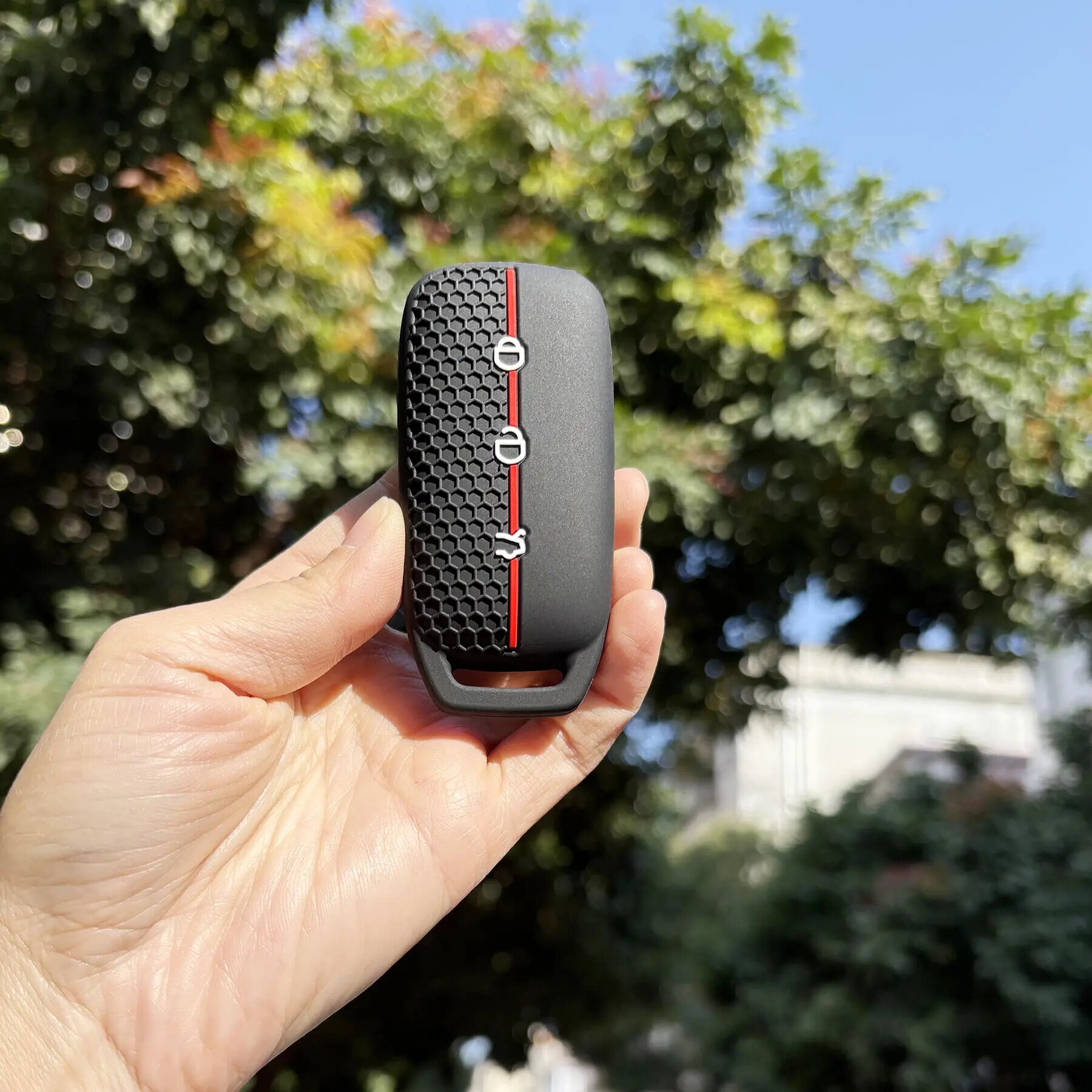 Силиконовый чехол для ключей Geely Galaxy Black Redline