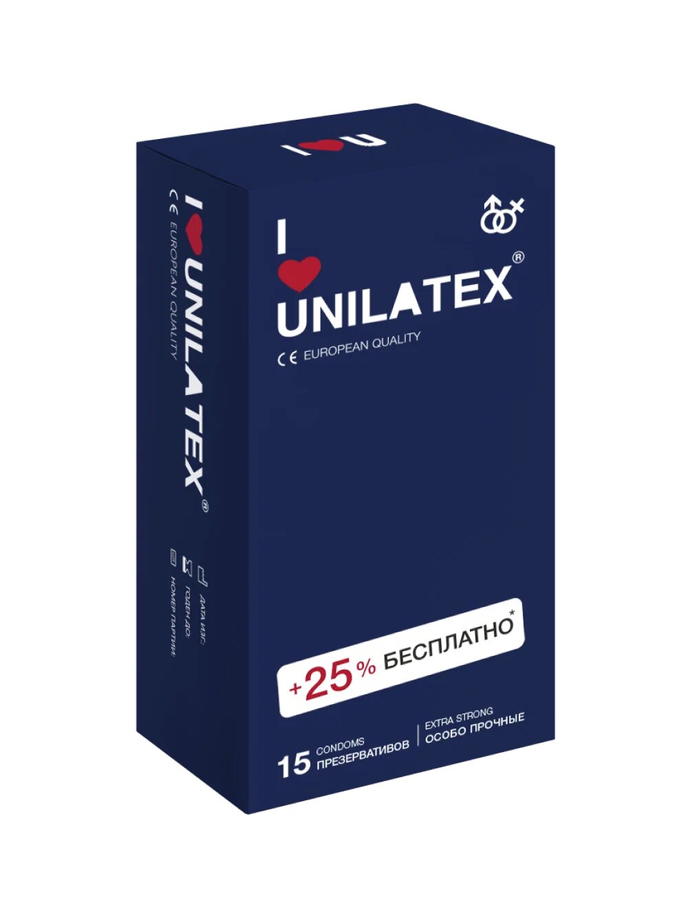 Ультрапрочные презервативы Unilatex Extra Strong - 15 шт. Особо прочные