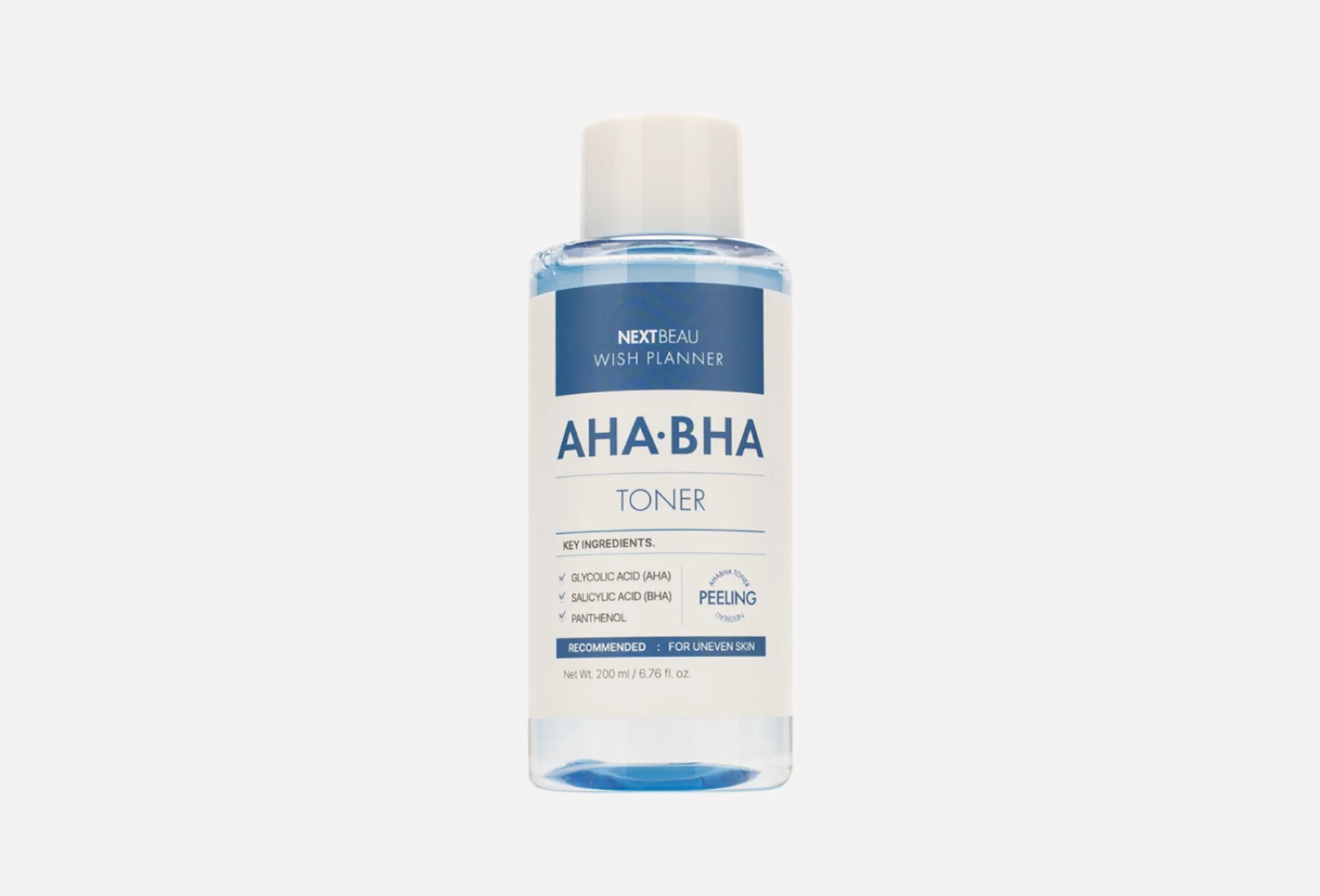 NEXTBEAU Wish Planner AHA/BHA Peeling Toner Отшелушивающий пилинг-тонер с AHA/BHA кислотами для проблемной кожи 200мл