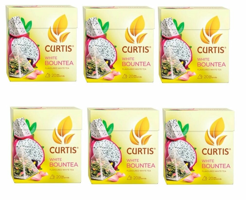 Curtis Чай белый Curtis White Bountea ароматизированный в пирамидках, 20шт х1.8 г, 6шт