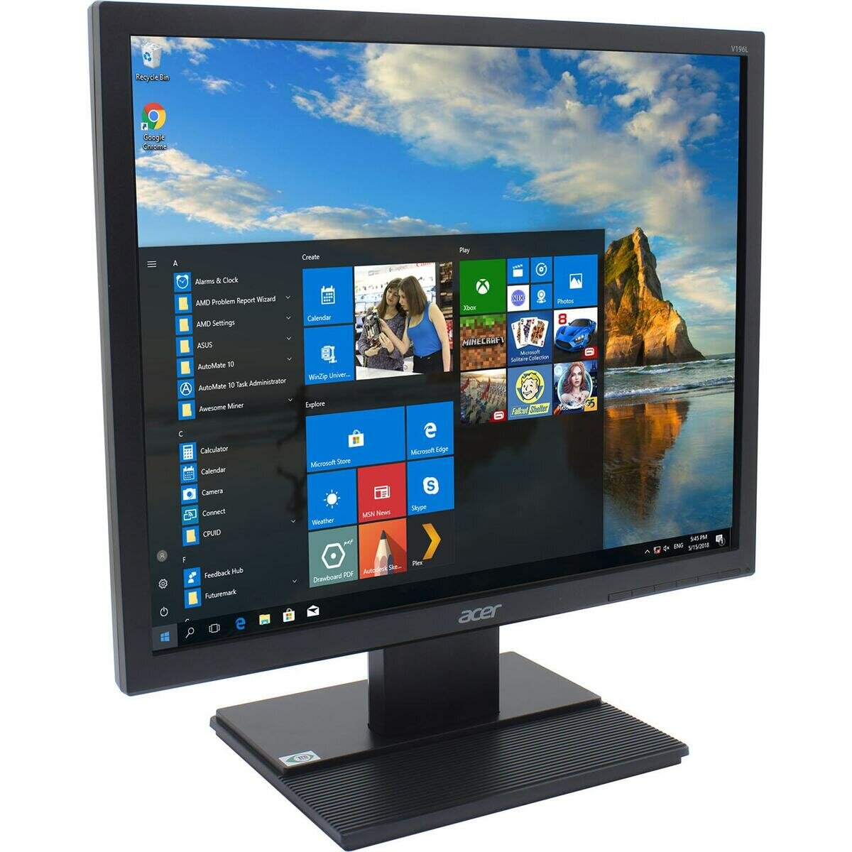 19" ЖК монитор Acer V196LBb (LCD, 1280x1024, D-Sub)