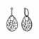Серьги с подвесками GUDDA, серебро, 925 проба