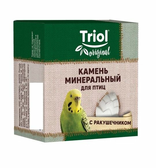 Triol Камень минеральный для птиц, Шишка с ракушечником, 25г