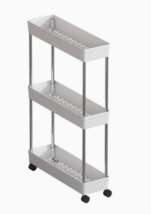 Пластиковая многоярусная тележка для ванной комнаты WHITE3Tie