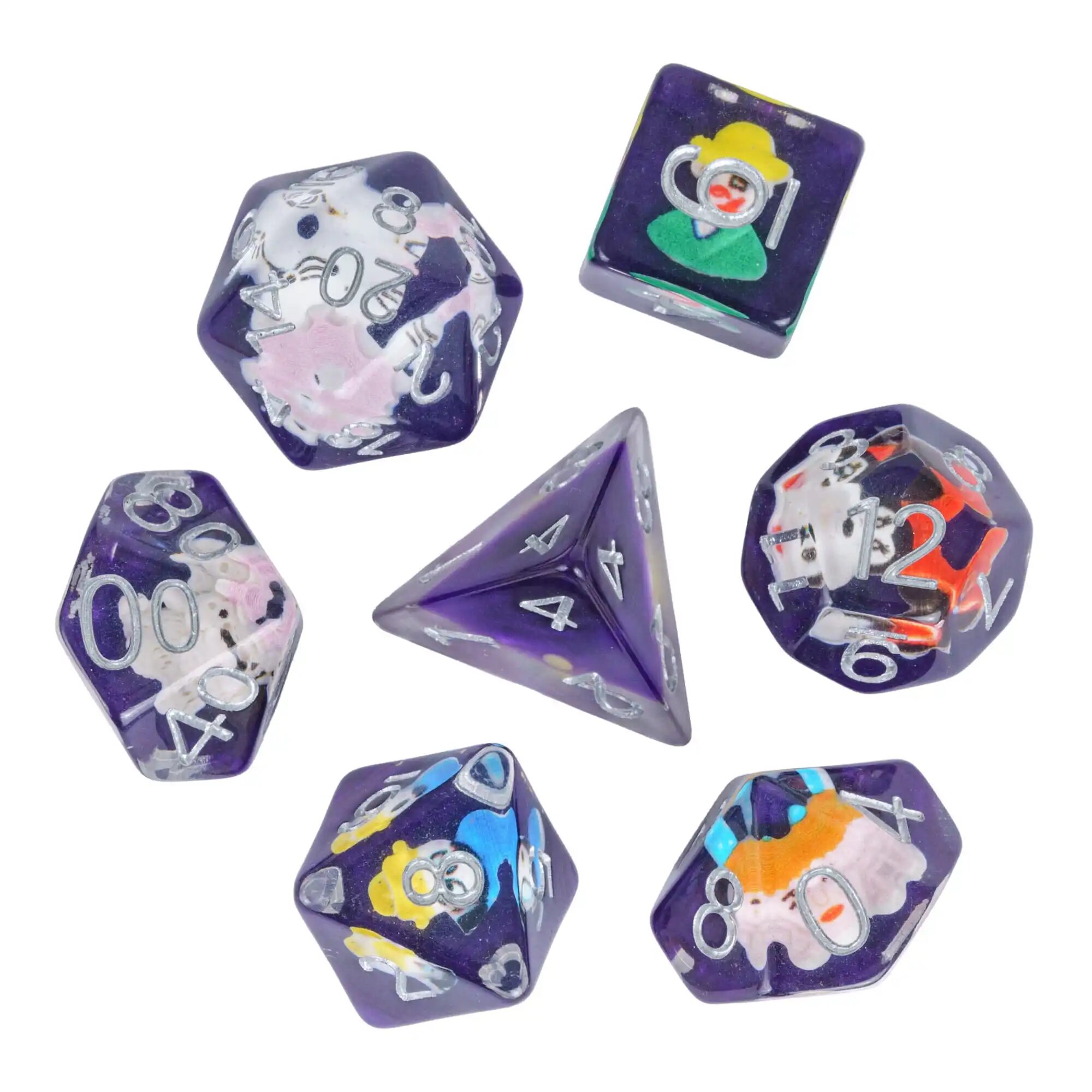 Cusdie DND кубики 7 шт. Anime family, фиолетовый